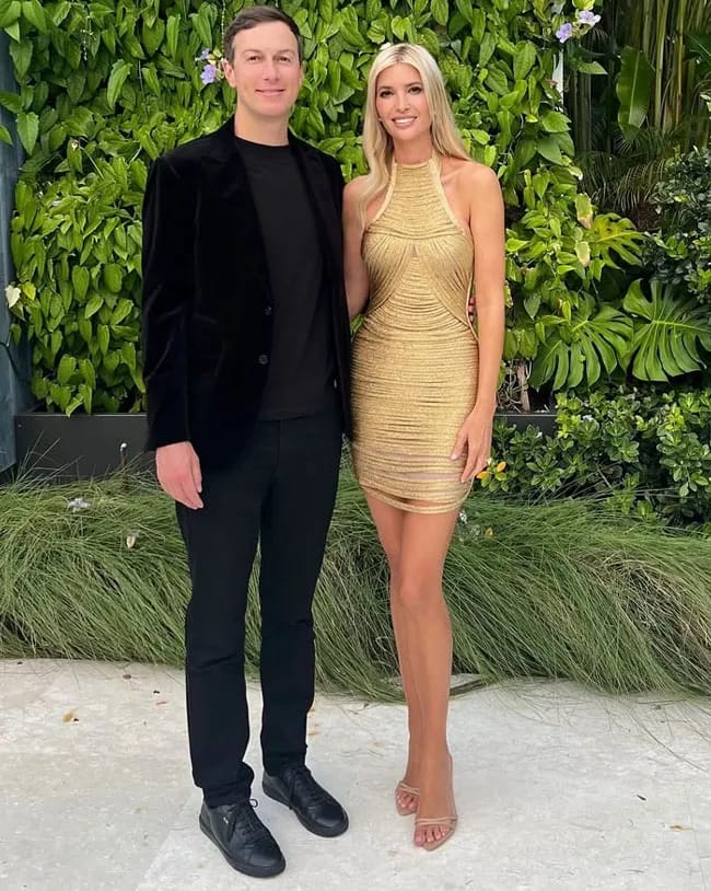 Ivanka Trump Flaunts Her Long Legs In A Gold Mini Dress During F1 ...
