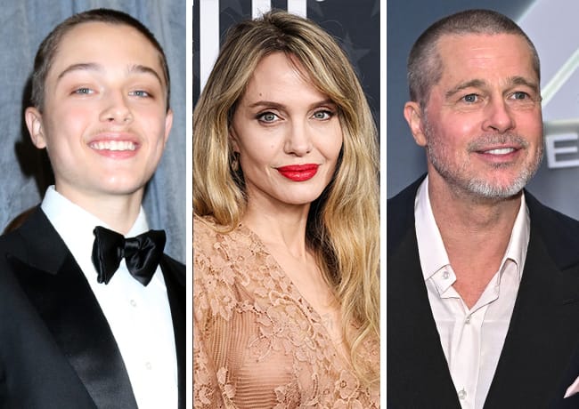 Brad Pitt & Angelina Jolie’s 17-Year-Old Son Knox Debuts Bright Orange ...