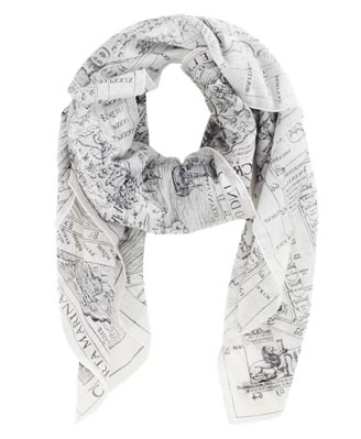 Mottled Chiffon Map Scarf - SHEfinds