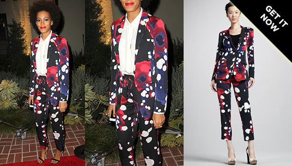 Solange Knowles Floral Suit | DVF Splash Print Suit - SHEfinds