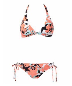 DVF x Roxy Clover Neon Peach Bikini - SHEfinds