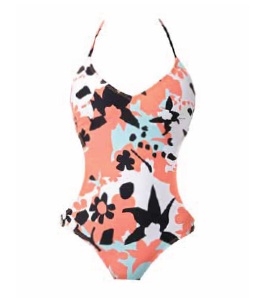 DVF x Roxy Clover Neon Peach Bikini - SHEfinds