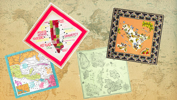 Map Print Scarves | Map Silk Scarves | Shop Printed Silk Scarves - SHEfinds