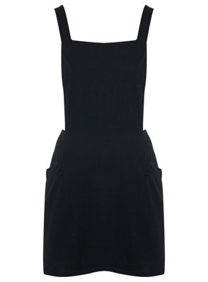 ASOS Denim Pinafore Dress in Spot Print - SHEfinds