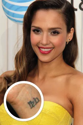 Jessica Alba Lotus Tattoos