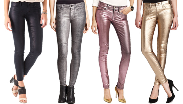 Best Metallic Skinny Jeans | Metallic Jeans Trend | Holiday Party Style ...