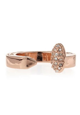 Michael Kors Rose Gold Pave X Ring - SHEfinds