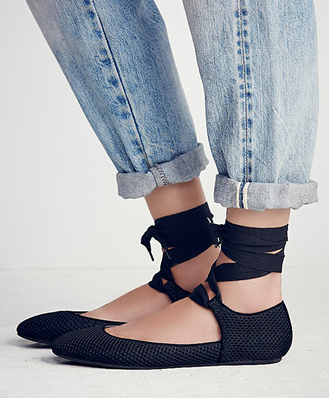 Shop The Prettiest Lace-Up Flats - SHEfinds