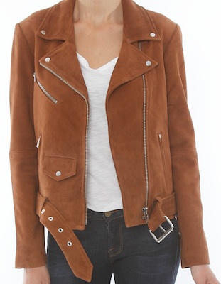 Emily Ratajkowski Suede Jacket | VEDA Jayne Suede Jacket - SHEfinds