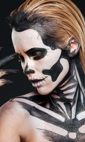 5 Simple Steps To Creating DIY Skeleton Halloween Makeup - SHEfinds