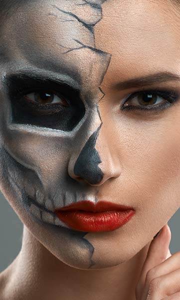 5 Simple Steps To Creating DIY Skeleton Halloween Makeup - SHEfinds