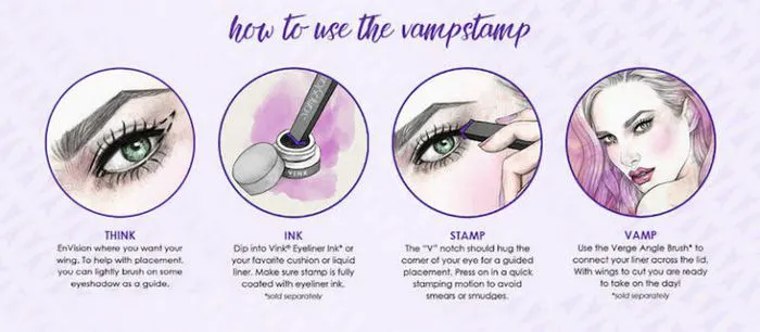 How To Use Vamp Stamp Winged Eyeliner Tool For The Perfect Cat Eye ...