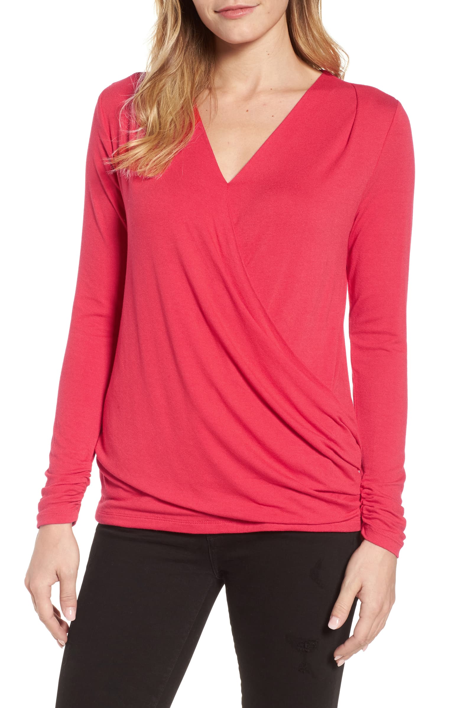 Nordstrom Shoppers Love This Waist-Slimming Faux Wrap Top (P.S. It’s ...