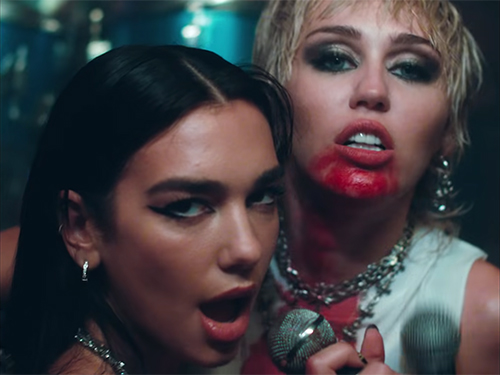 Miley Cyrus & Dua Lipa Stripped Down To Nothing In Their New Music ...
