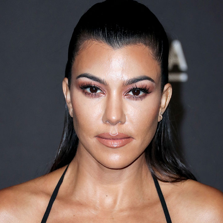 Kourtney Kardashian Wore A Black Micro Mini Dress Backstage At Travis ...