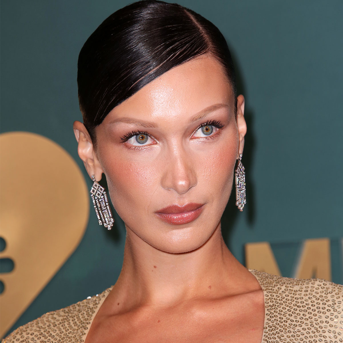 Bella Hadid Is On Fire In A Red, Y2K-Inspired Amy Shehab Dress at ...