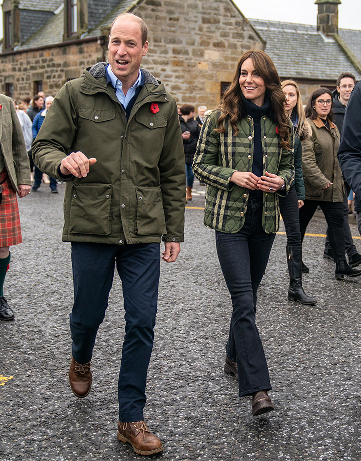 Kate Middleton Shines In Checkered Burberry Coat And ‘French Girl Bangs ...