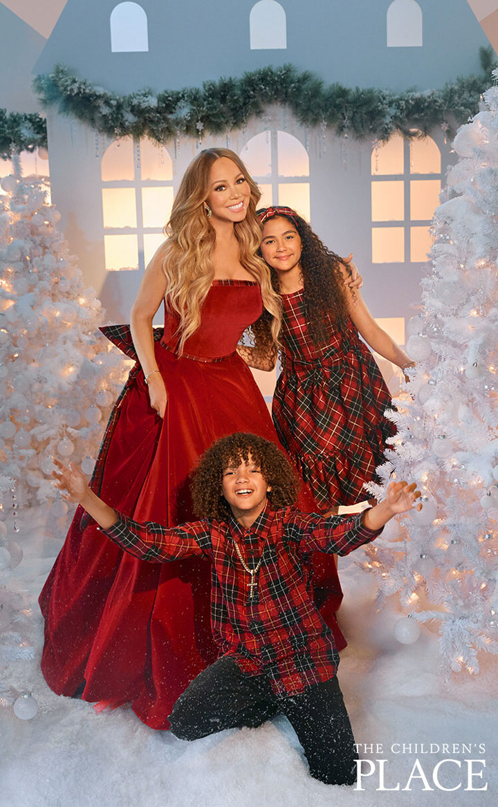 Mariah Carey And Her 12-Year-Old Twins Model Matching Plaid Pajamas In ...