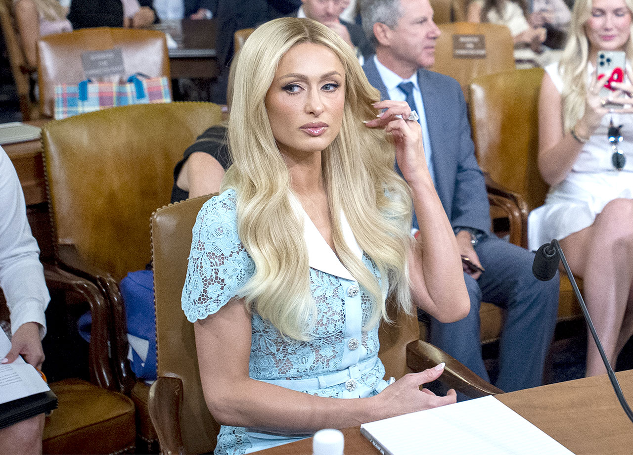 Paris Hilton Wears A Chic Lace Dress While Speaking At A Congressional ...