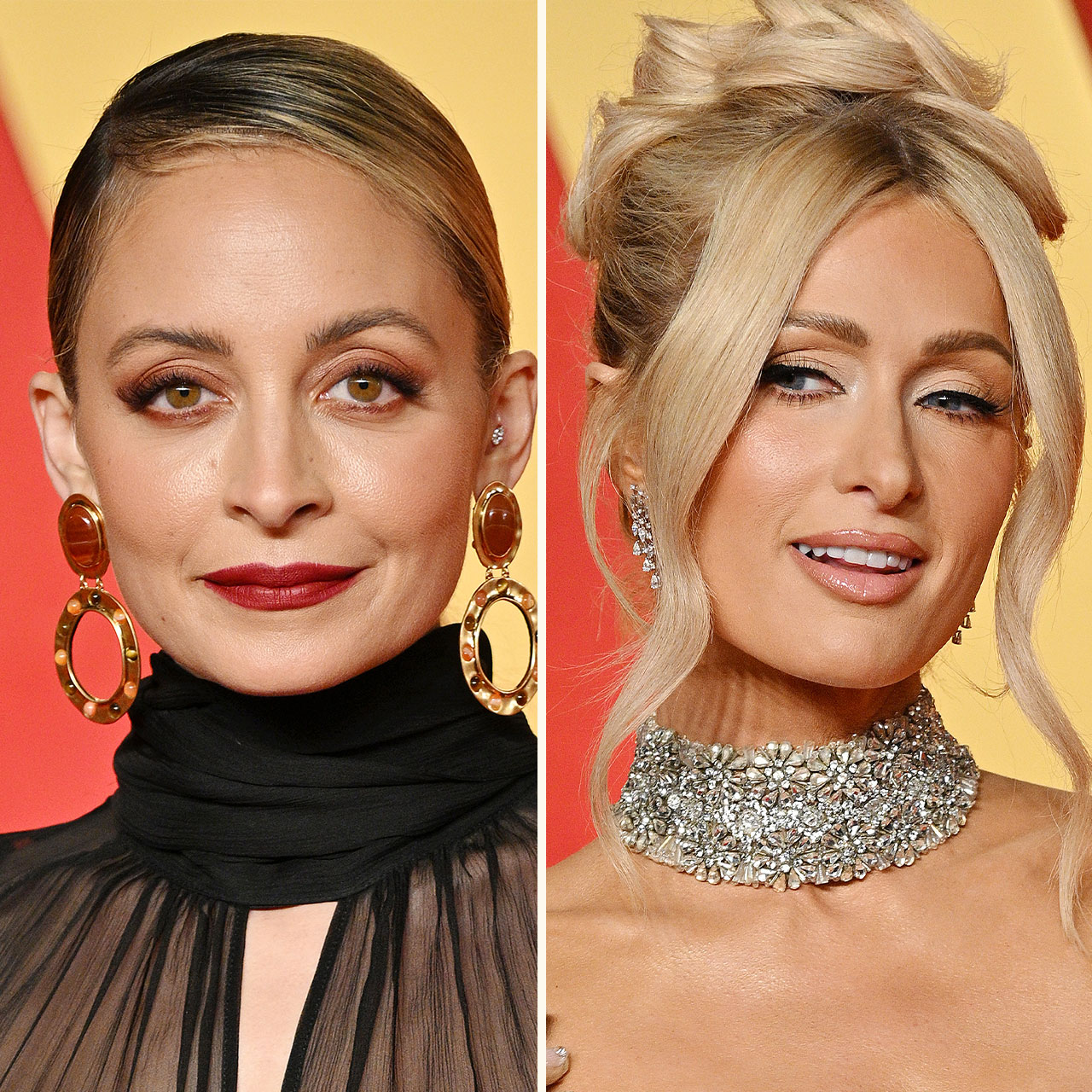 Paris Hilton & Nicole Richie Are Twins In Matching Low-Cut Dresses For ...