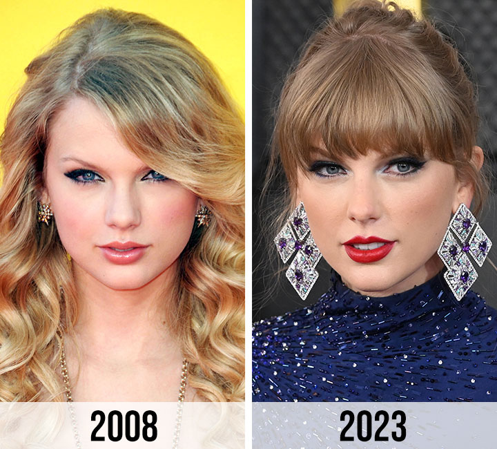 Good Genes Or Good Docs? Before And After Photos Of Taylor Swift’s Face Go Viral As Fans Ask ...