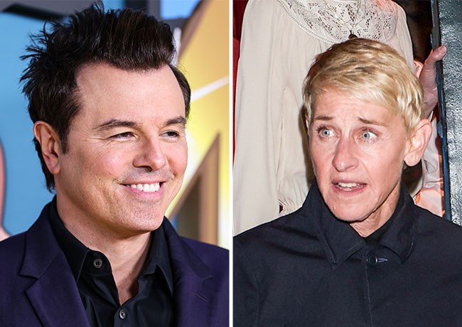 Seth MacFarlane Roasts Ellen DeGeneres For Leaving The U.S. - SHEfinds