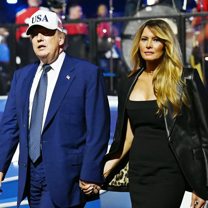 Melania Trump Wears A Black Dress & Leather Jacket At UFC 250 Event...